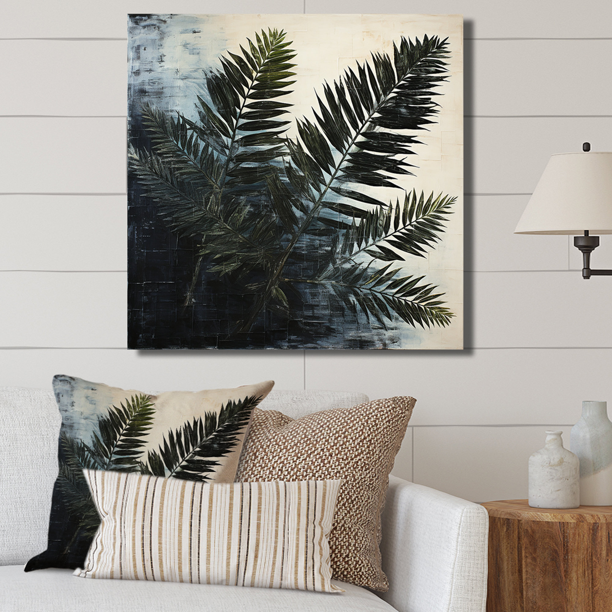 Winston Porter Shadowed Black Spruce Leaves On Canvas Print | Wayfair